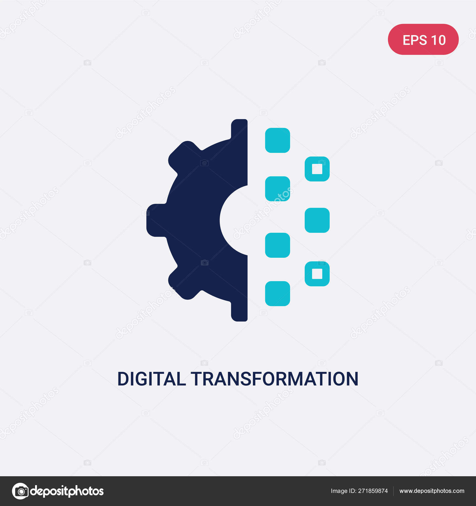 Two color digital transformation vector icon from general-1 conc ...