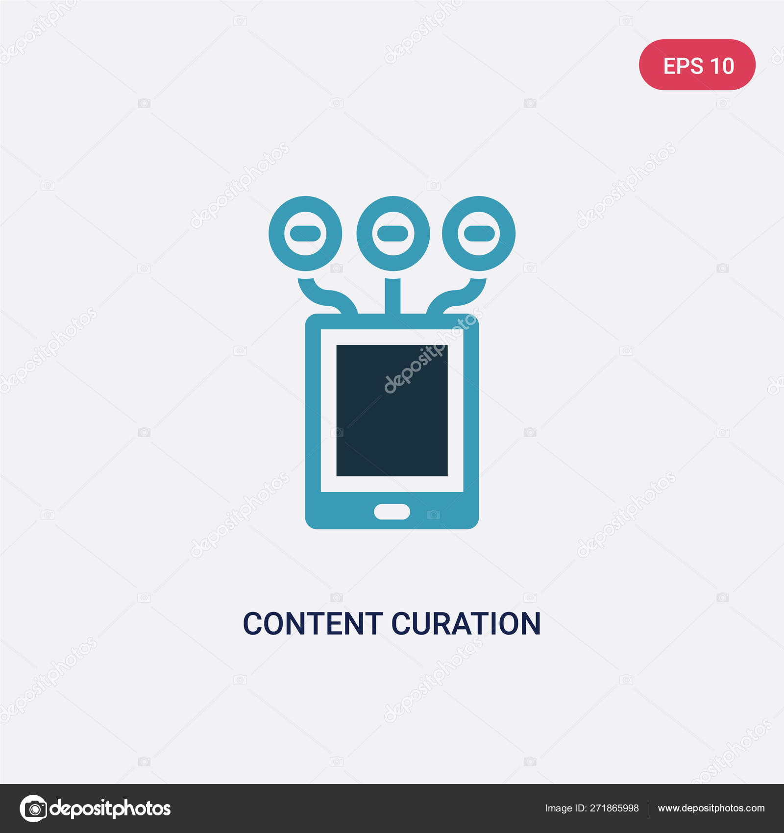 Two color content curation vector icon from technology concept. Stock ...