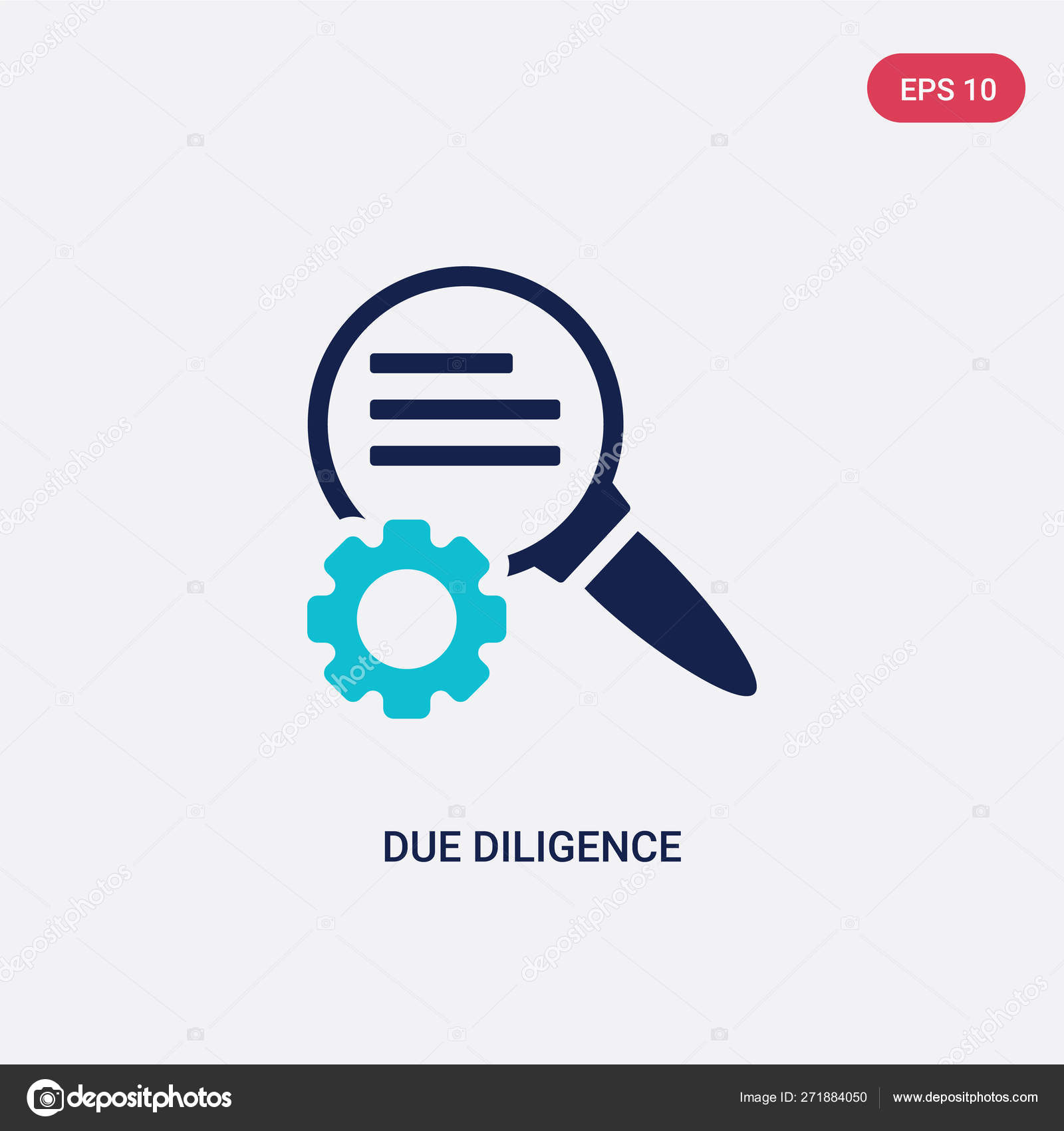 Two color due diligence vector icon from human resources concept Stock ...