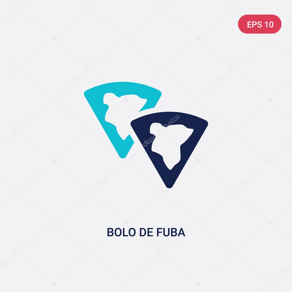dos colores bolo de fuba vector icono del concepto de culturas. isolat 2023