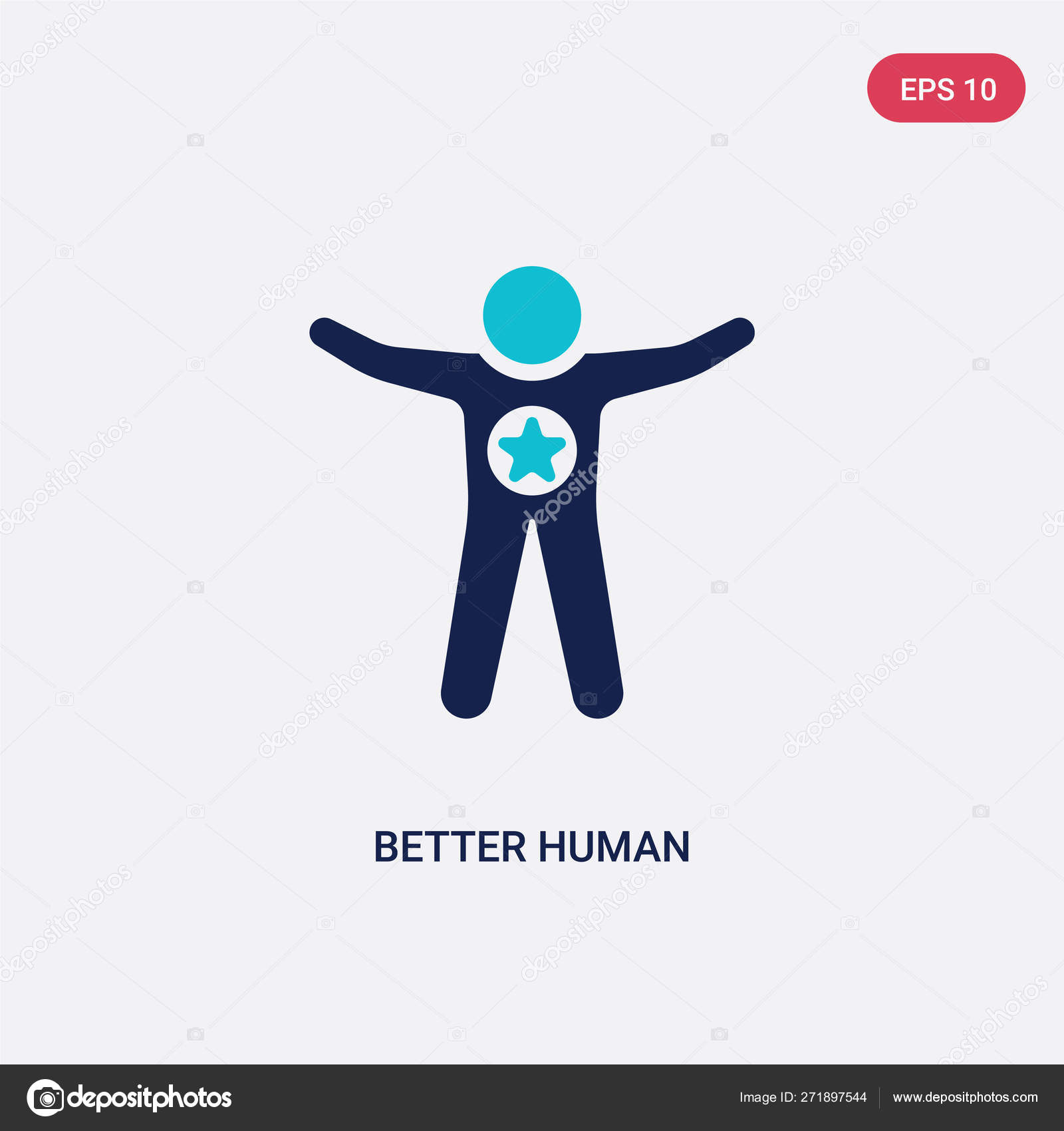 Two color better human vector icon from feelings concept. isolat Stock ...