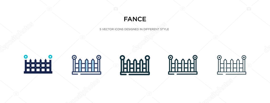 icono de fance en la ilustración de vectores de estilo diferente. dos ...