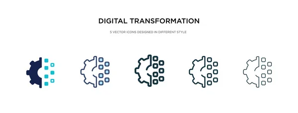 Digital transformation icons Imagens de Stock de Arte Vetorial ...