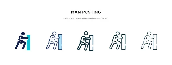 Man pushing icon Stock Vectors, Royalty Free Man pushing icon ...