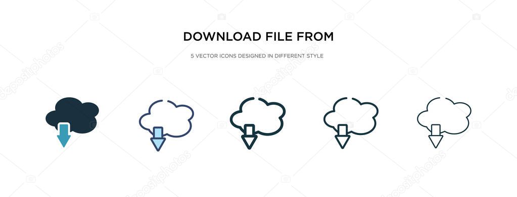 Download file from cloud, Royalty-free Download file from cloud Vector ...