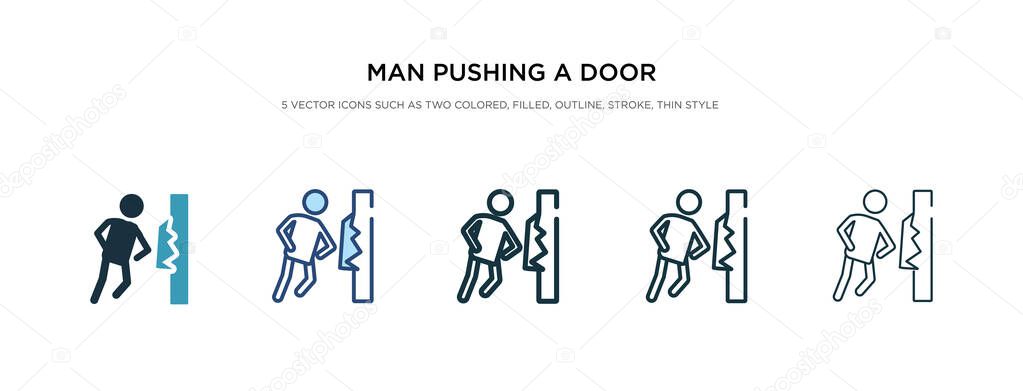 Man pushing icon Stock Vectors, Royalty Free Man pushing icon ...