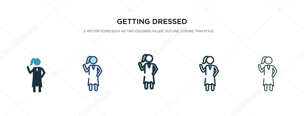 ᐈ Getting dressed clip art stock icon, Royalty Free getting dressed ...