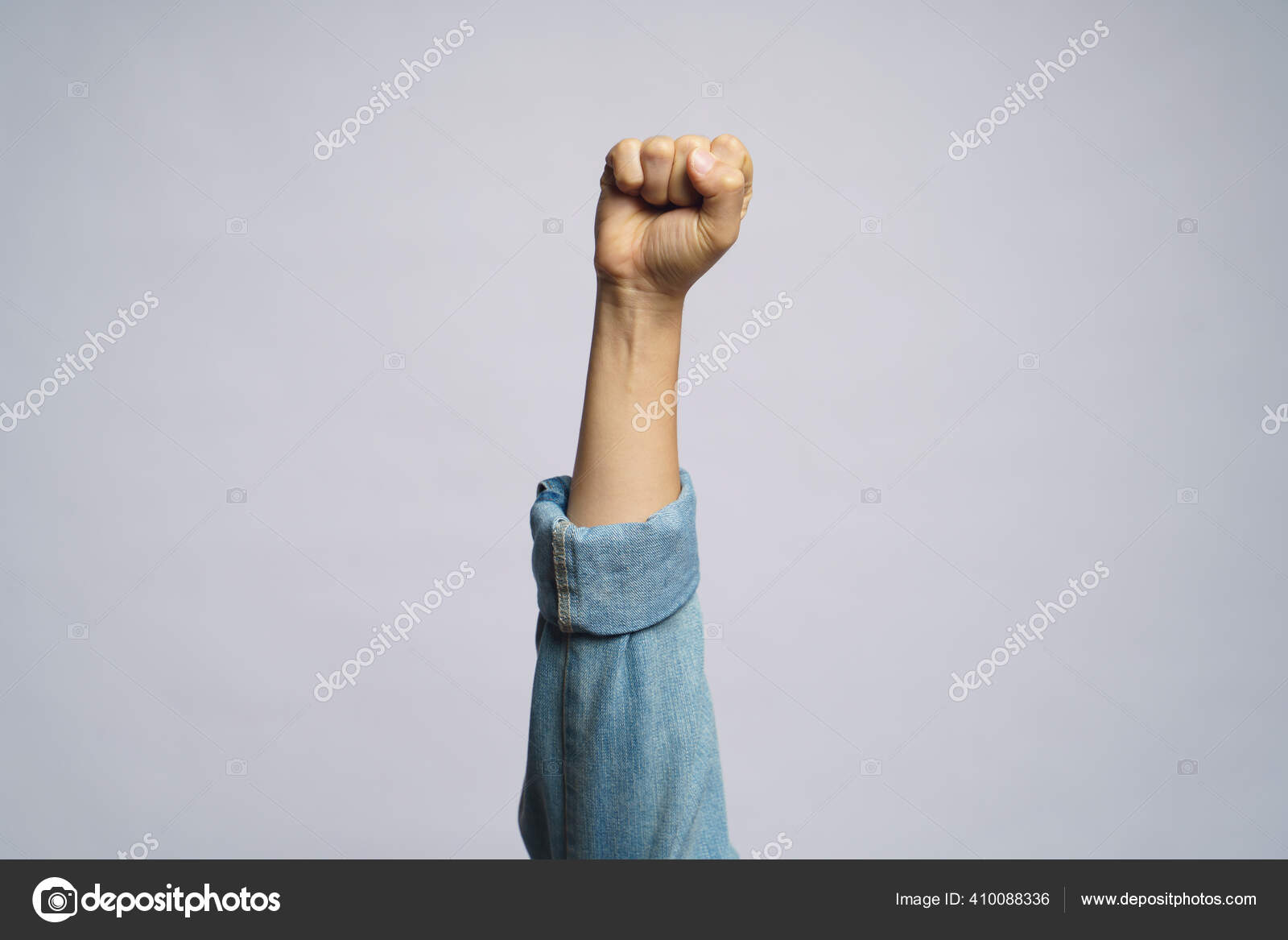 Human Hand Showing Fist Isolated White Background — Stock Photo ...