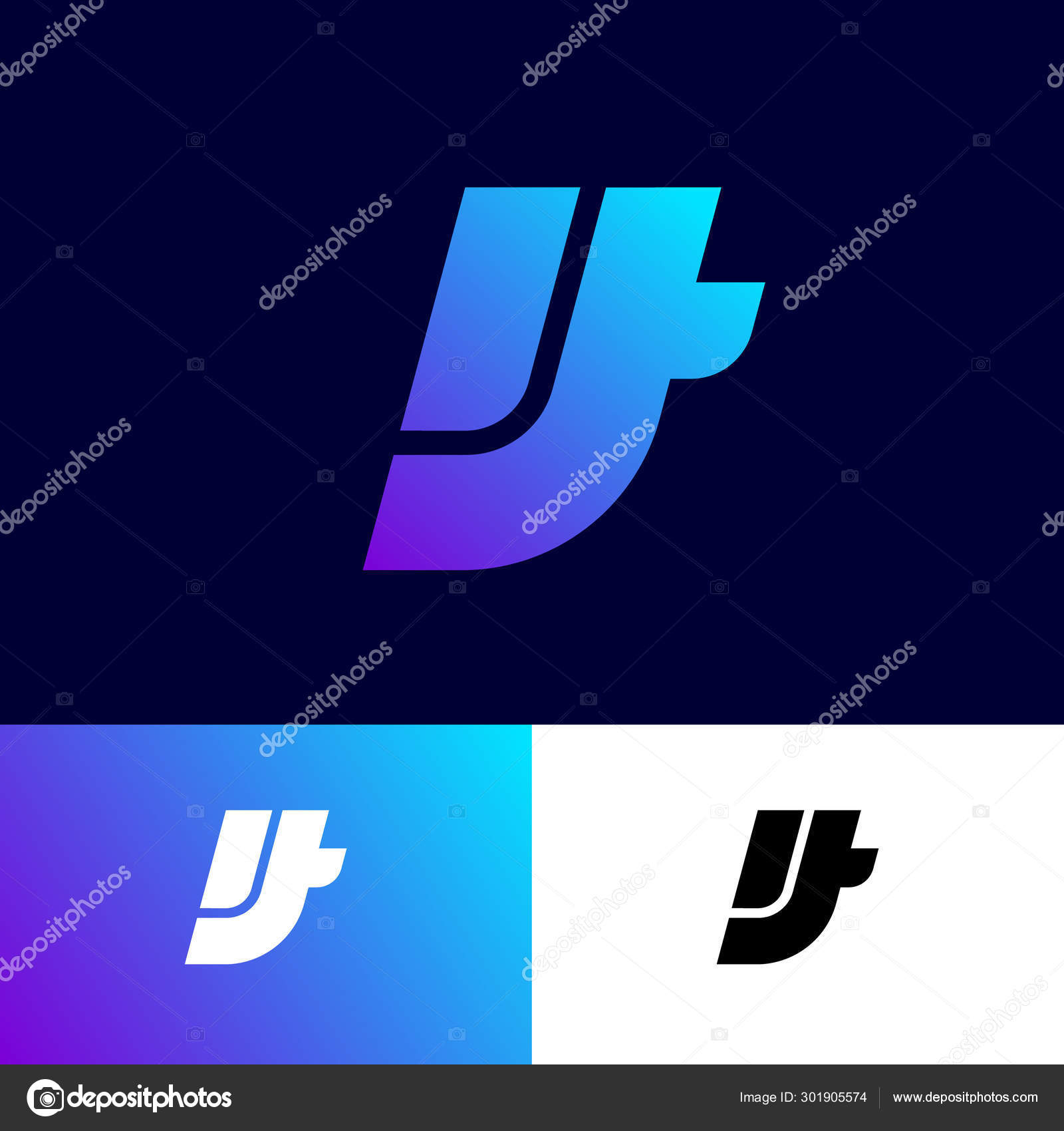 Logo Monogram Web Company Monogram Different Backgrounds Web Logo Stock ...