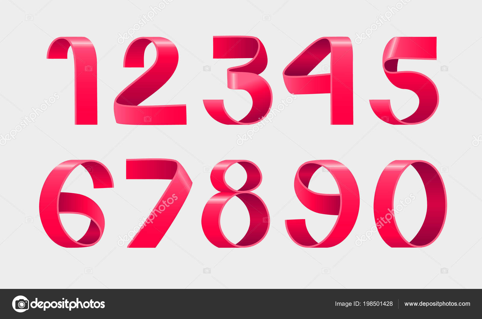 Vector de números de plegado de papel . Vector de stock por ©kalita ...