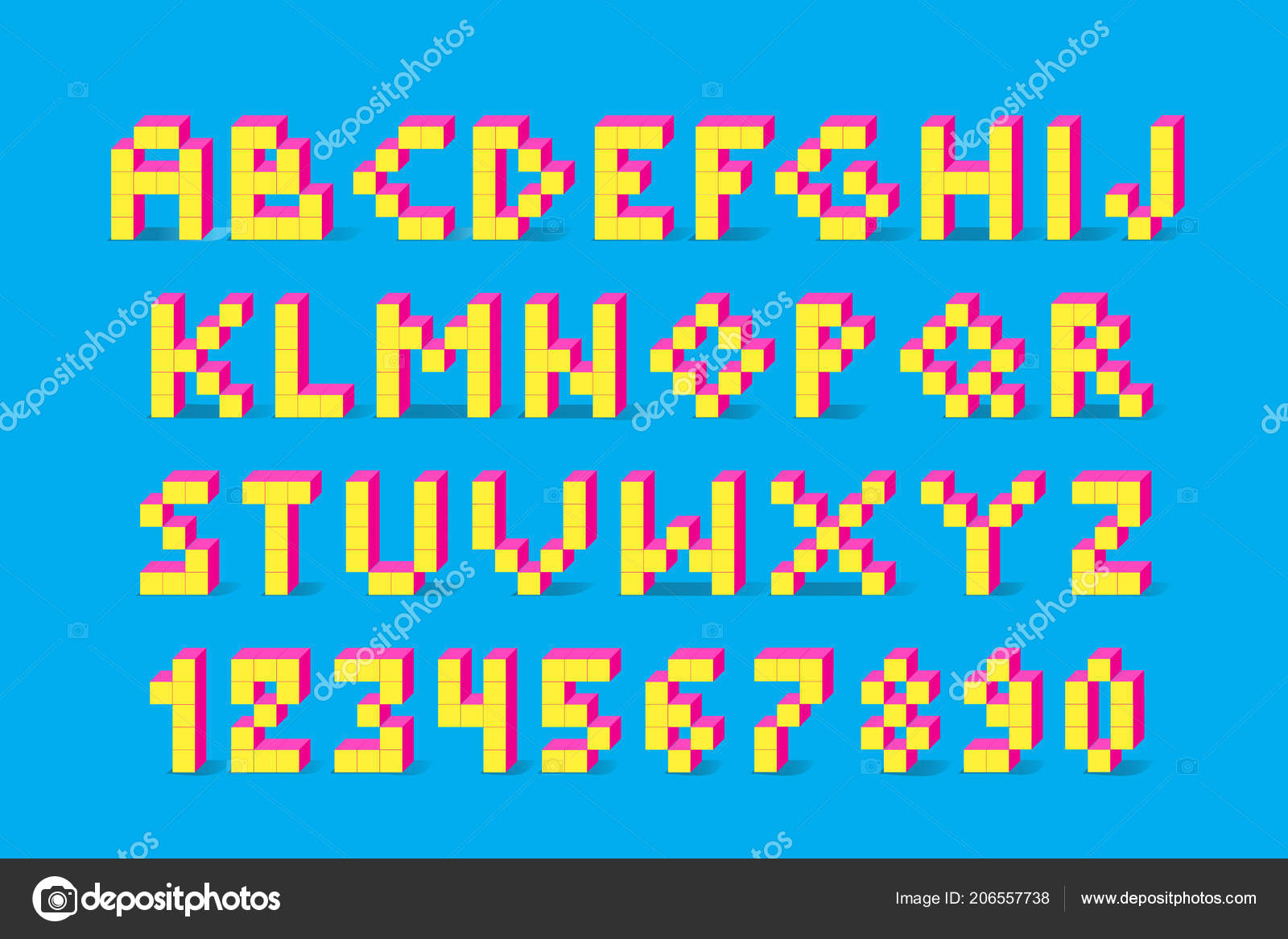 Pixel retro video game font. Stock Vector by ©kalita.katsiaryna@gmail ...