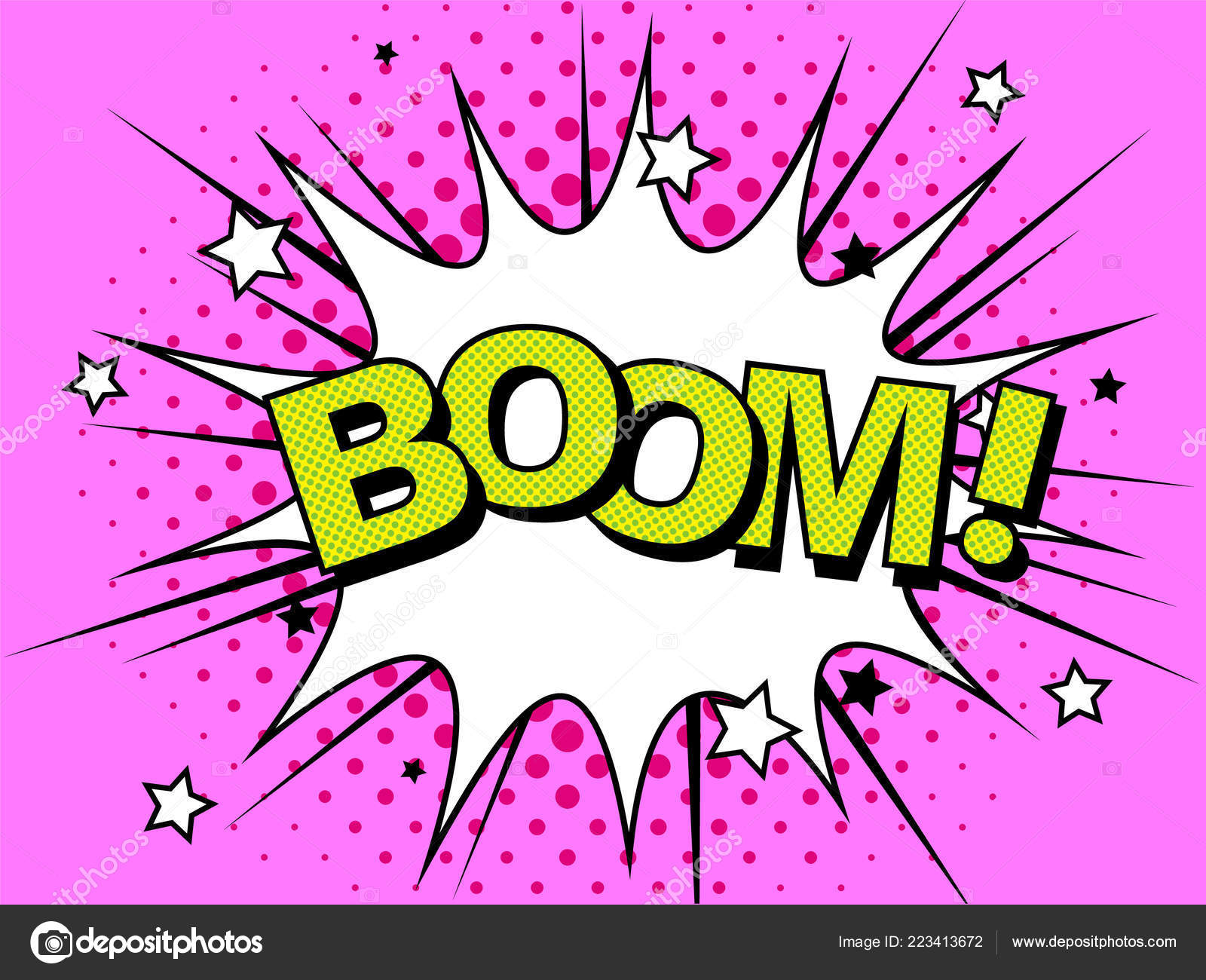 Comics Boom Comic Vector cartoon illustration explosions Stock Vector ...