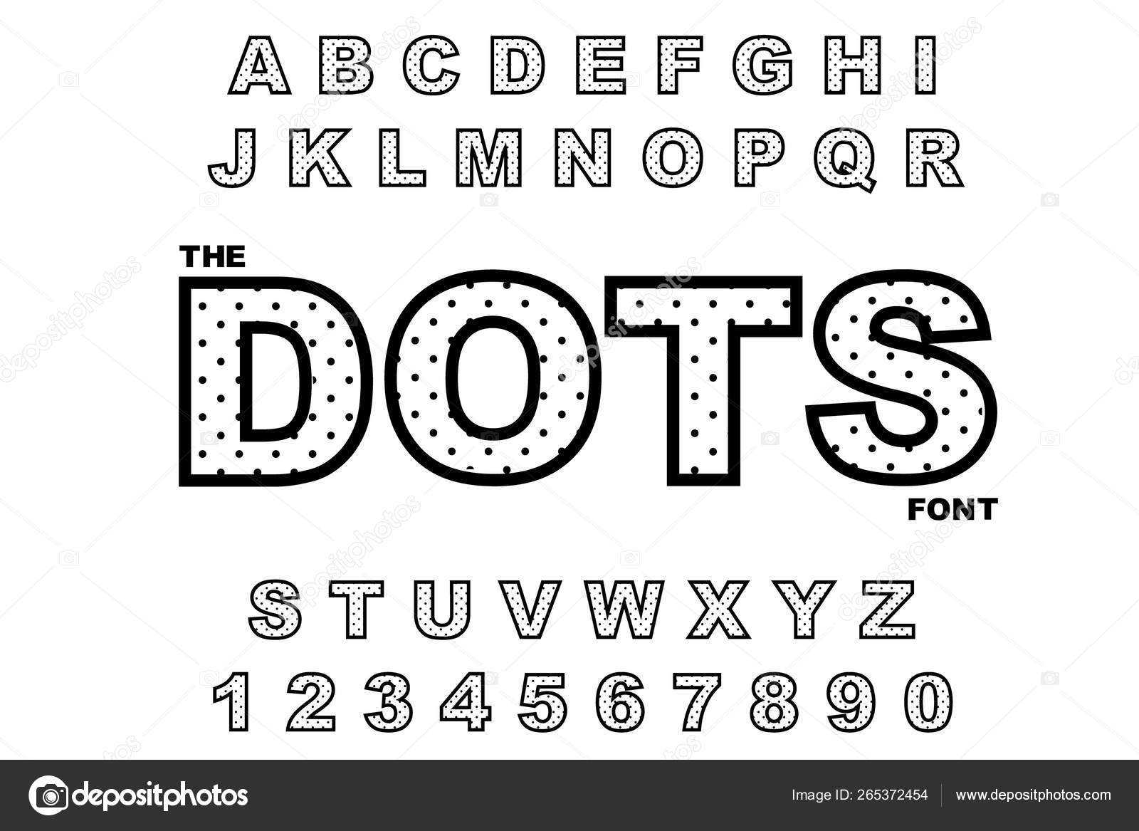 Dots alphabet. Vector of modern bold font. Stock Vector Image by ...
