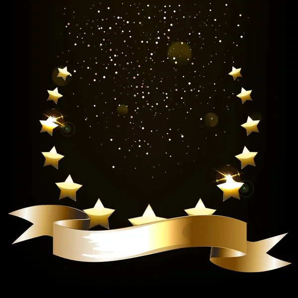 Beautiful glass label sign with gold stars — Stock Vector © Success_ER ...