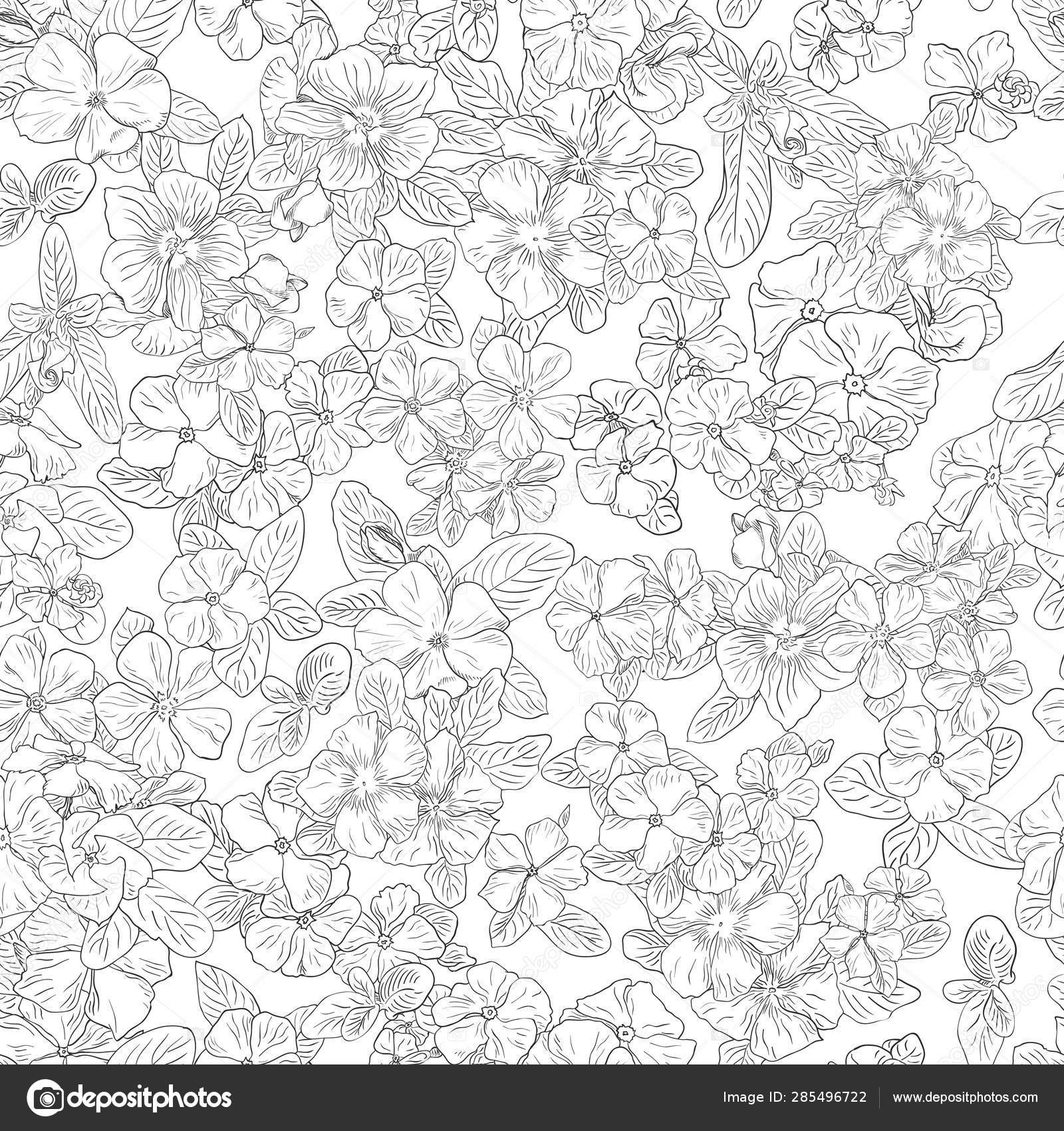 White Floral Print Background