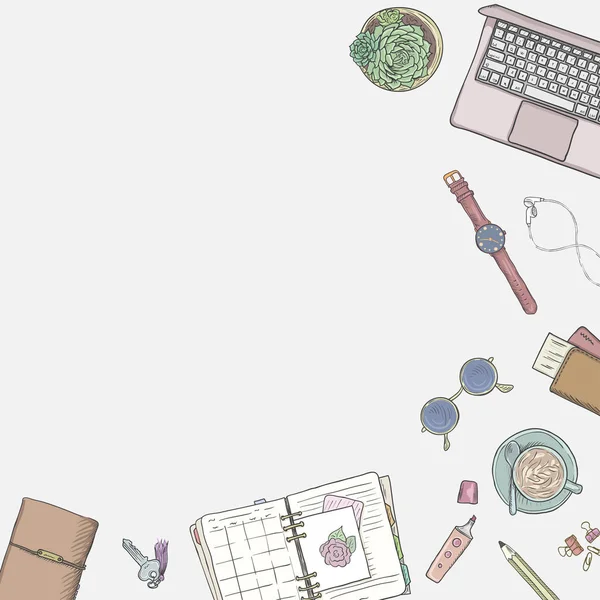 Work notes, background studying, creative lifestyle, planning. Seamless ...