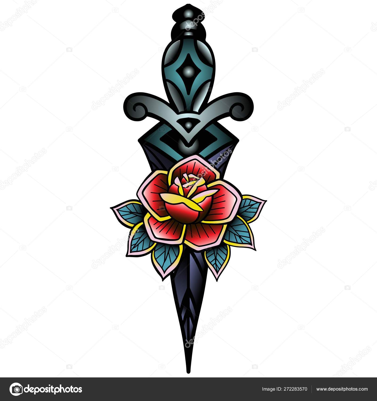 Dagger Through Flower Tattoo | Best Flower Site