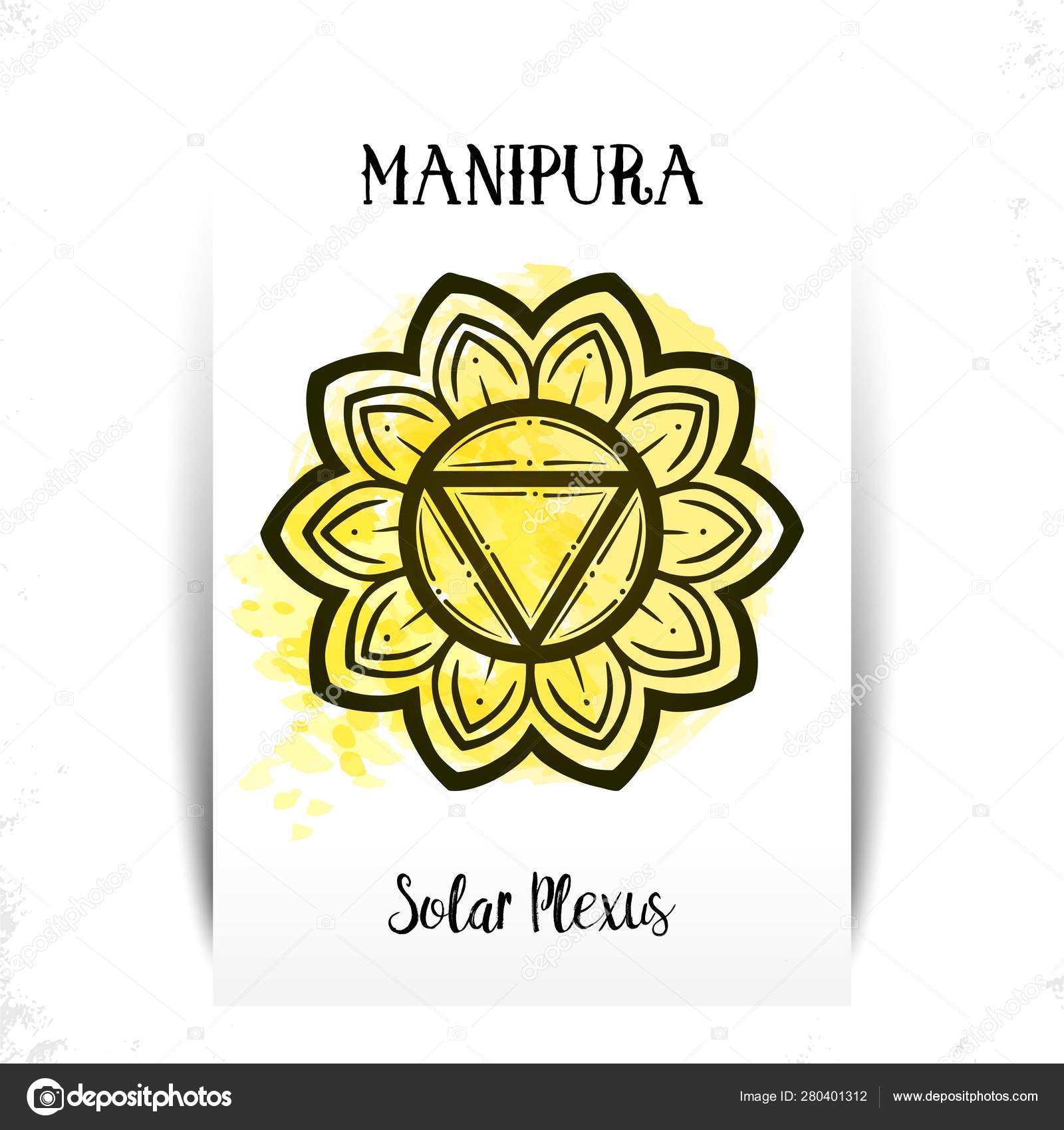 Yellow Chakra Symbol Tattoo