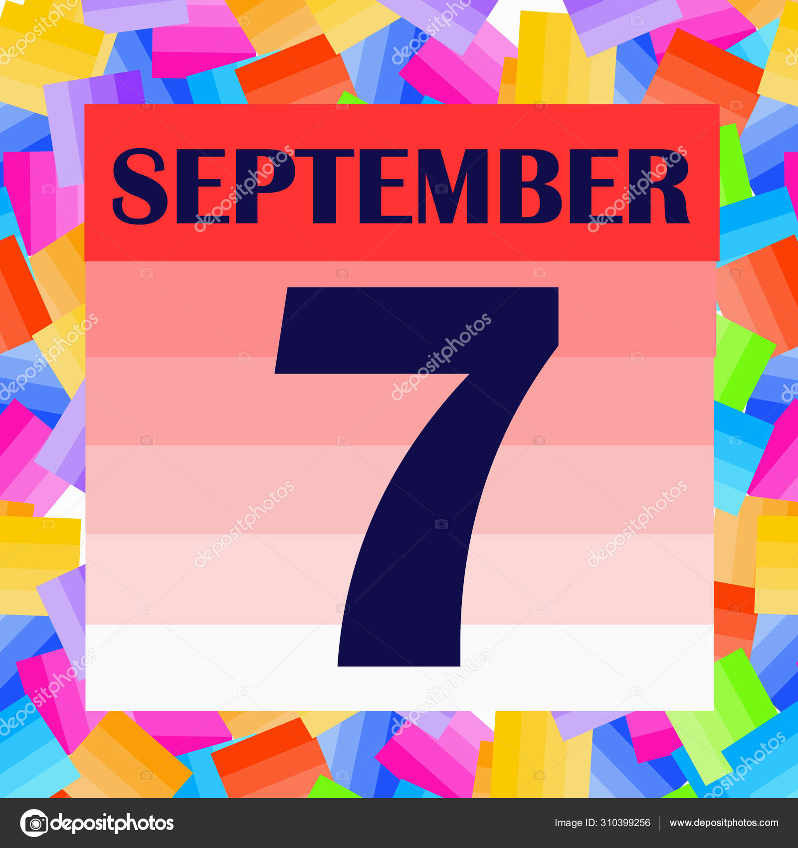 September 7 icon. For planning important day. Banner for holidays and ...