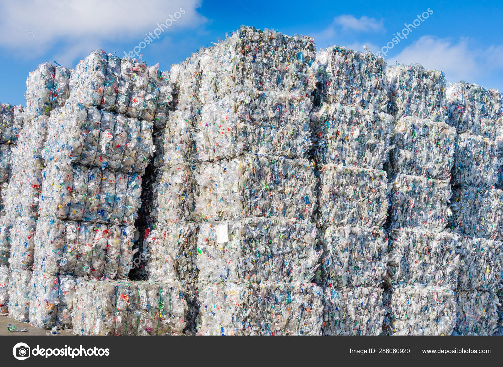 Plastics recycling centers and raw material — Stock Editorial Photo ...