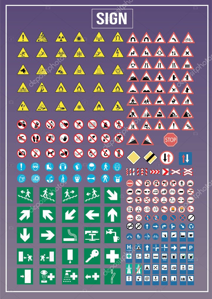 Ilustración vectorial de símbolos de signos del mundo 2024