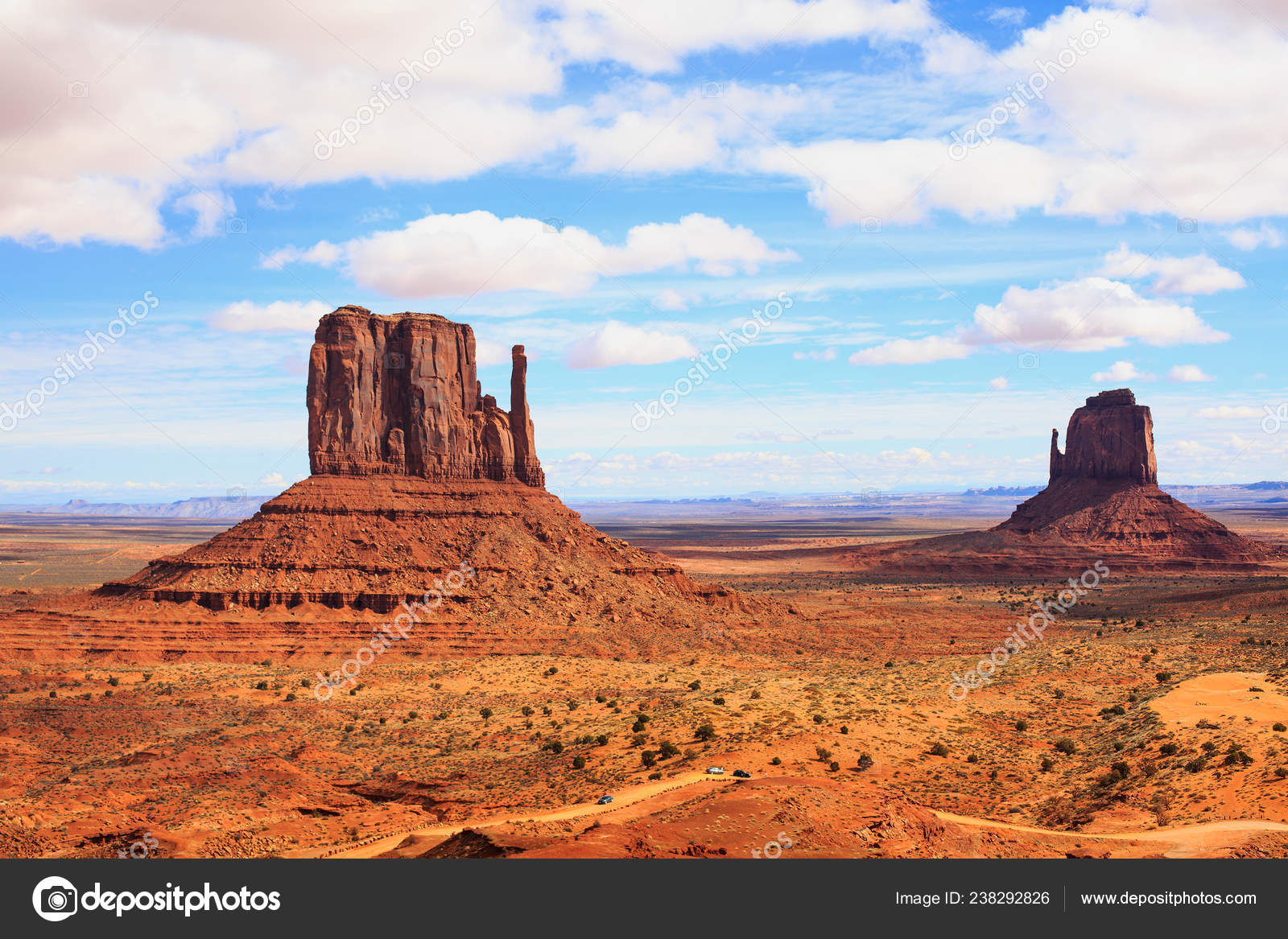 Panorama with famous Buttes of Monument Valley from Arizona, USA ...