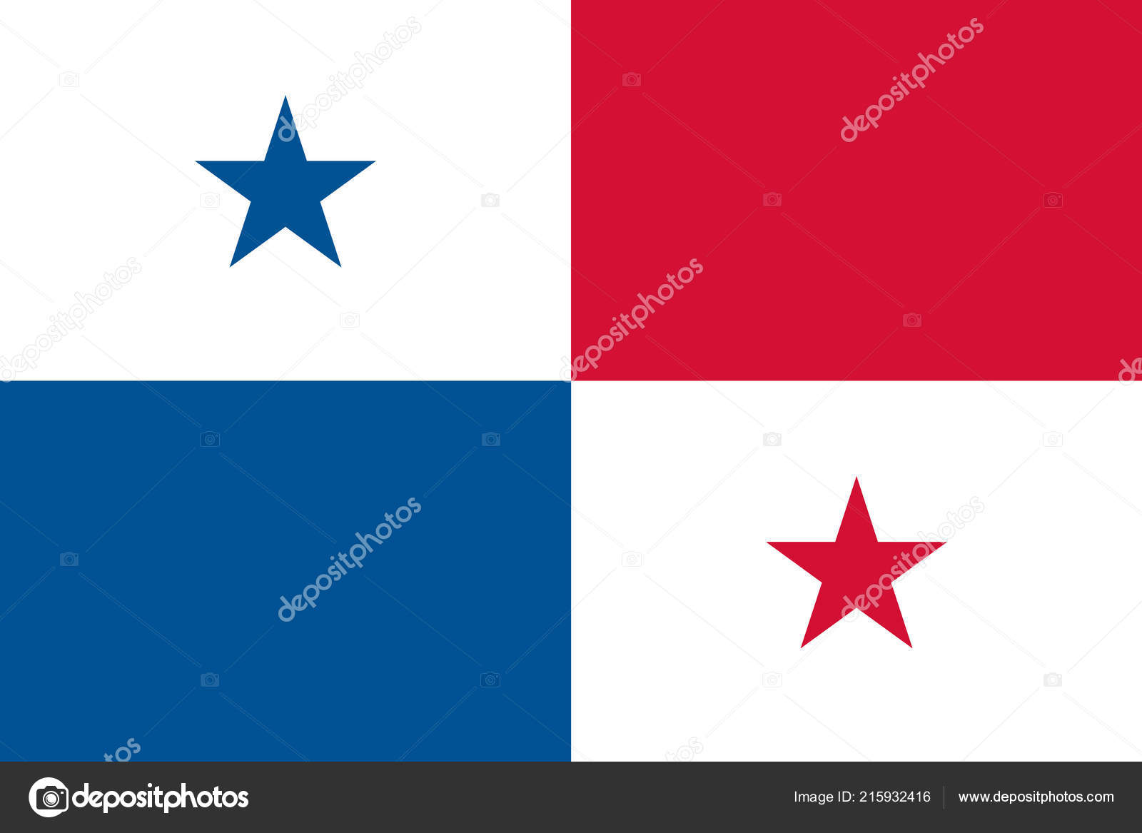 Flag Panama National Colors Vector Stock Vector by ©gladder 215932416