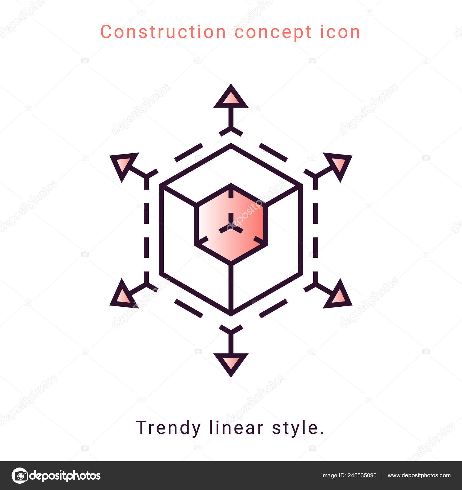 Trendy Symbol Augmented Reality Illustration Icon Vector Trendy Linear ...