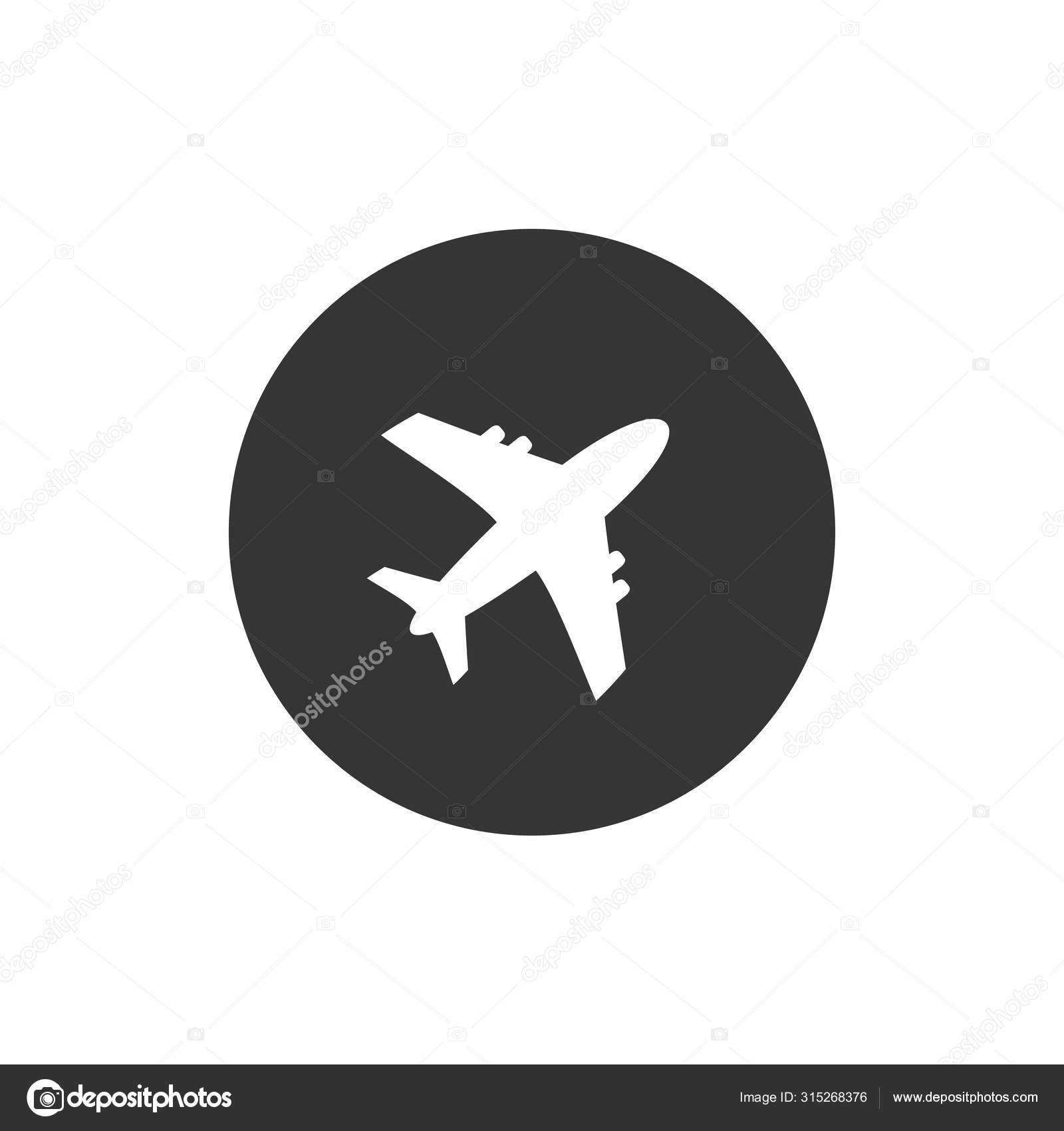 Icono de avión, aeropuerto y símbolo de pictograma de avión Vector de ...