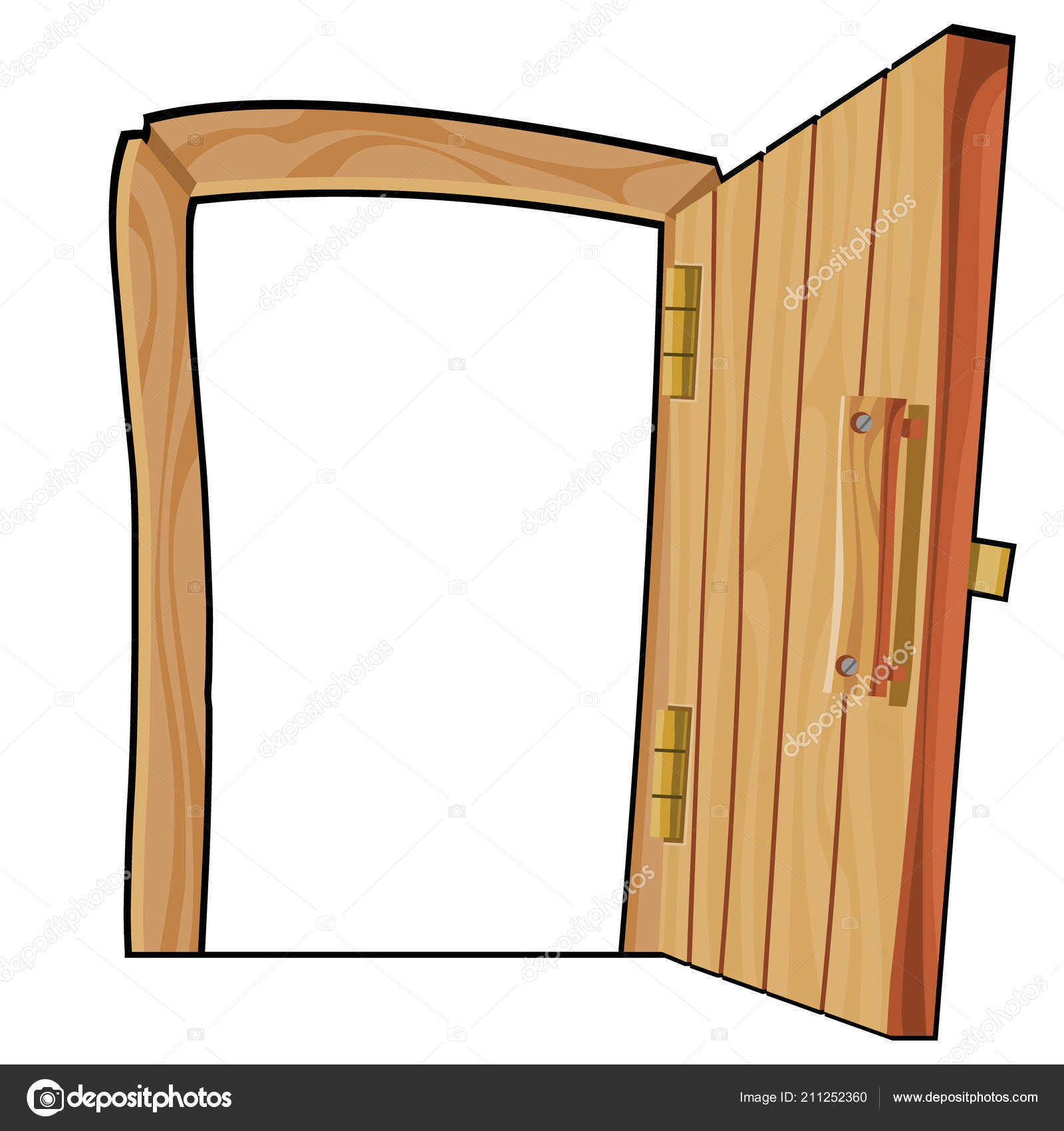 Clipart De Porta Aberta E Fechada