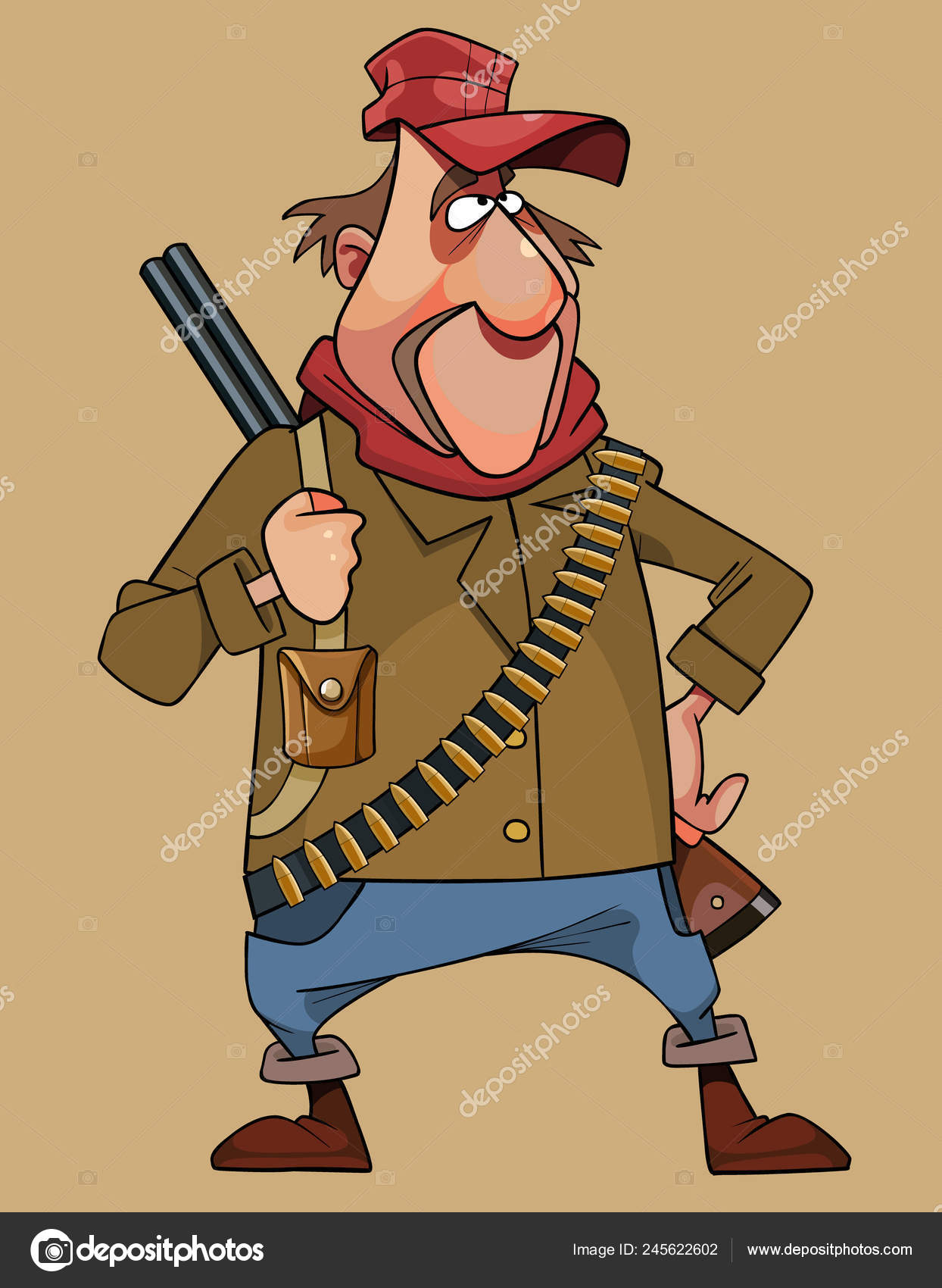 Double Barrel Shotgun Vector