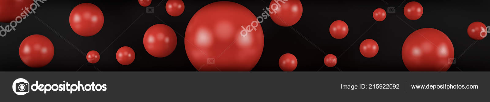 Closeup top view group of assorted industrial ceramic red balls on ...