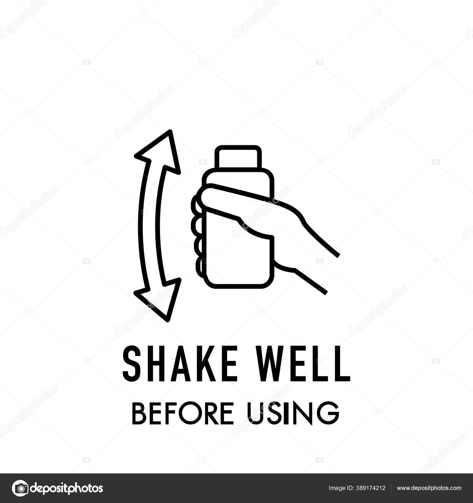 Shake Well Using Icon White Background Stock Vector Stock Vector Image ...
