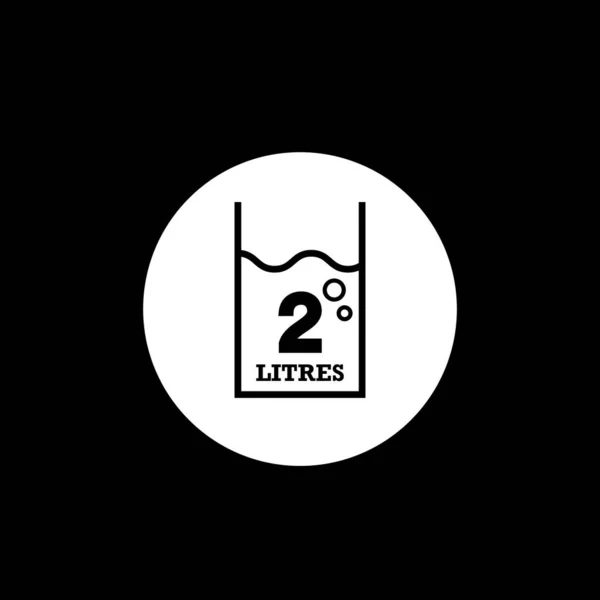 2 Liter l sign estimated volumes milliliters Stock Vector Image by ...