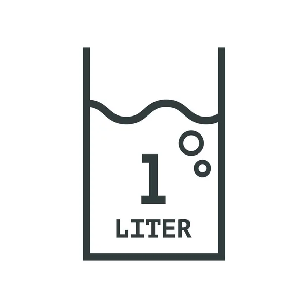 2 Liter l sign estimated volumes milliliters Stock Vector Image by ...
