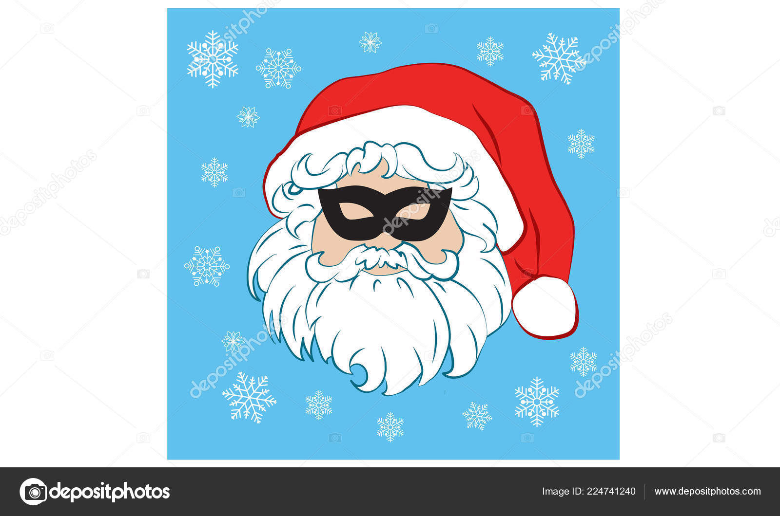 Sketch Santa Claus Face Secret Santa Engraving Style Hand Drawn Stock ...