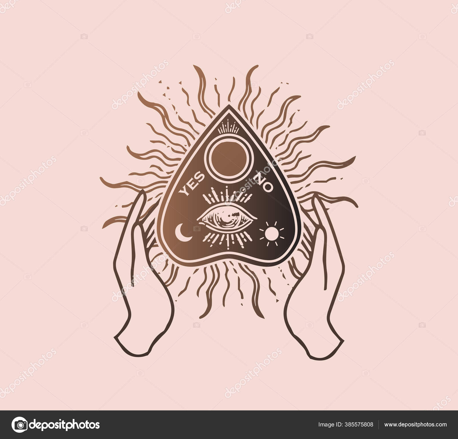 Ouija Board Planchette Drawing