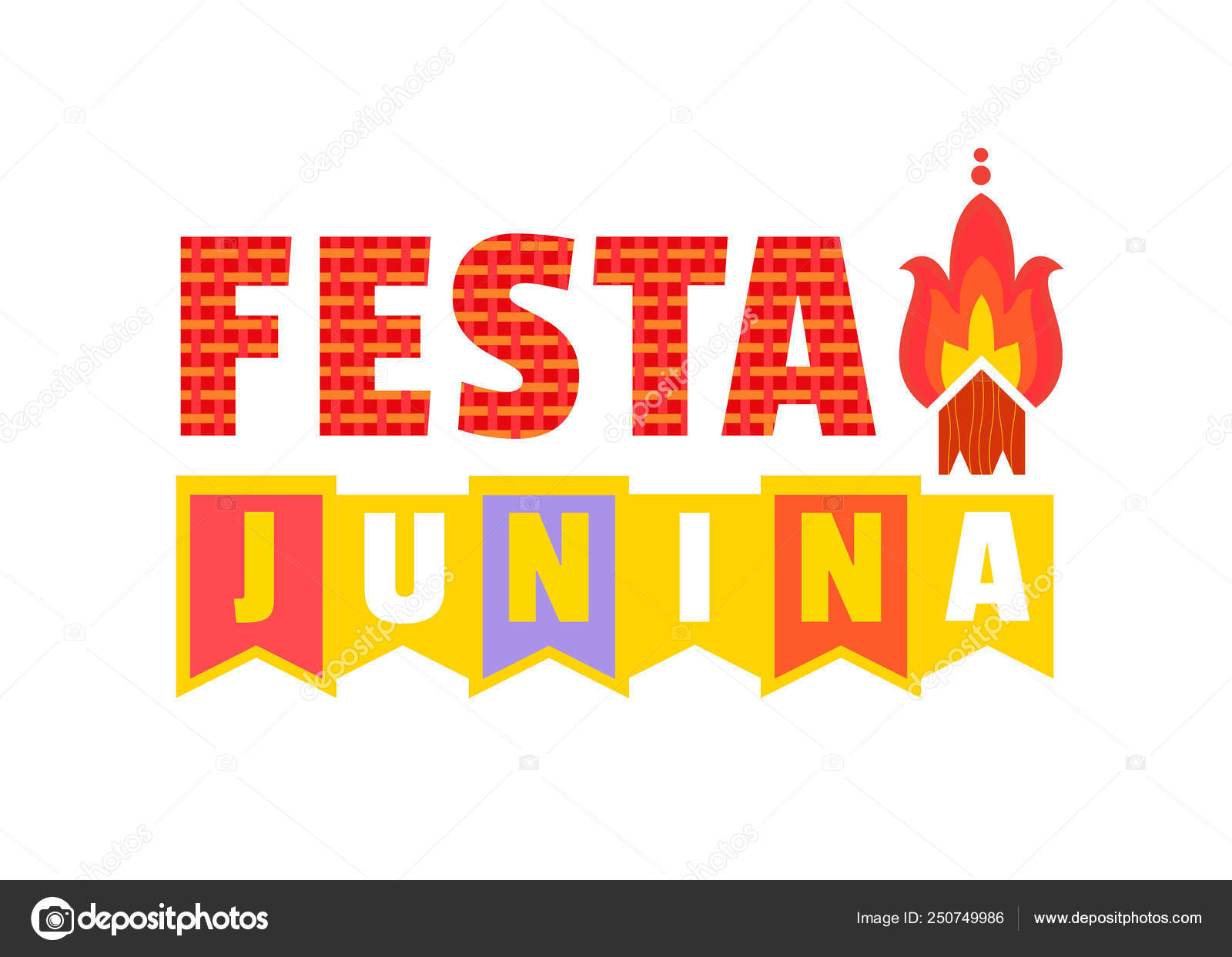 Letrero decorativo Festa Junina Vector de stock por ©64samcorp.gmail ...