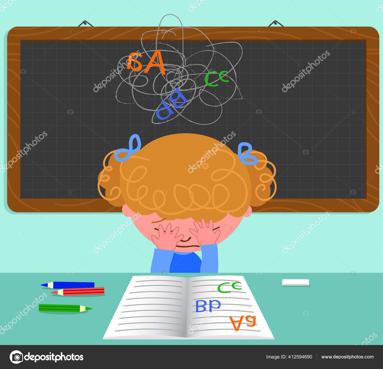 Unhappy Student Clipart