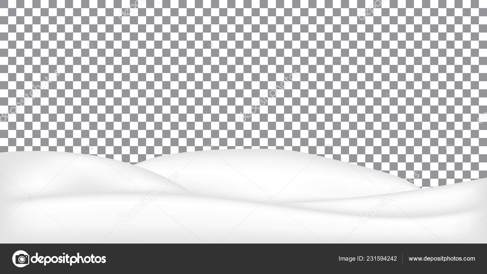 Realistic Snowdrift Isolated Transparent Background Snowy Landscape ...