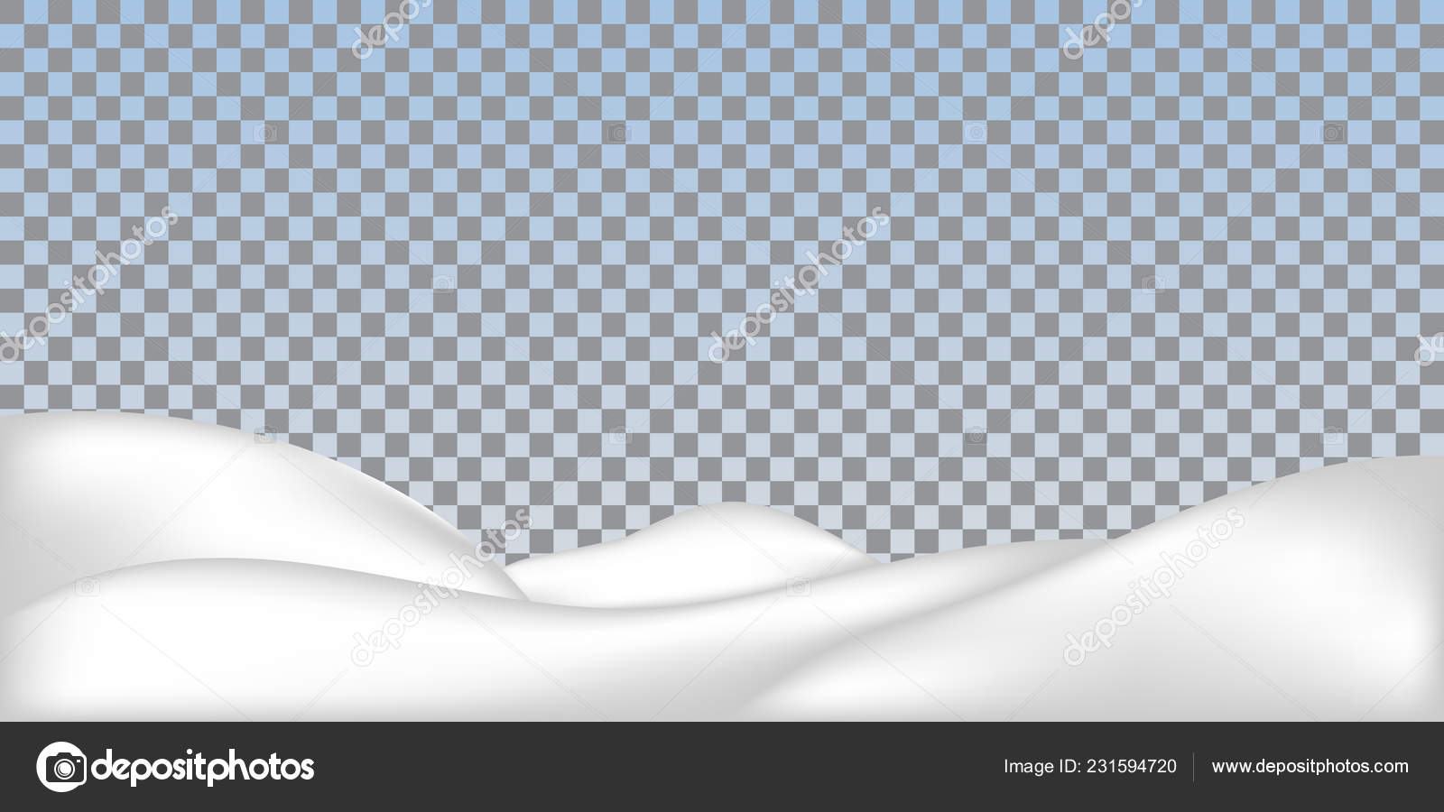Realistic Snowdrift Isolated Transparent Background Snowy Landscape ...