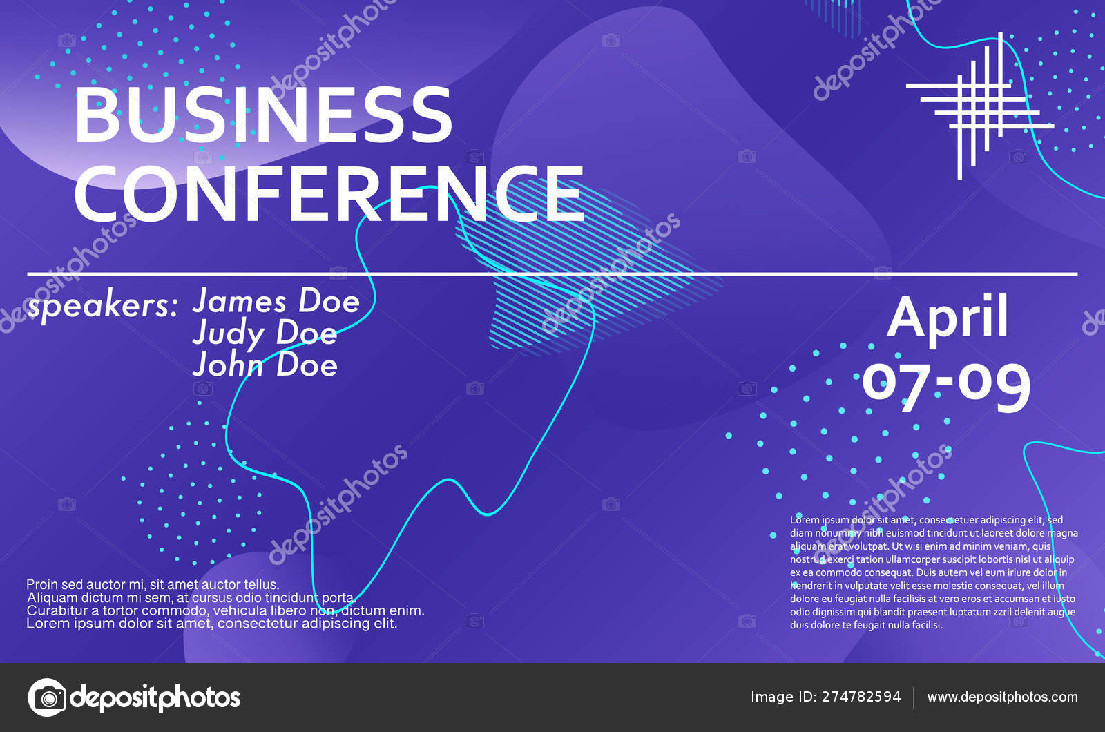 Conference announcement design template Stock Vector Image by ©Sergio ...