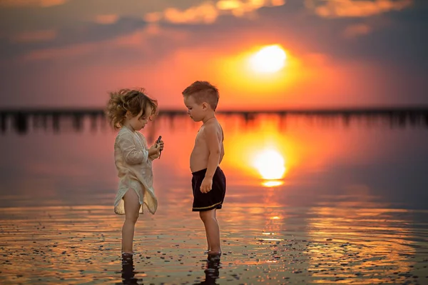 Kids playing sunset Stock Photos, Royalty Free Kids playing sunset ...