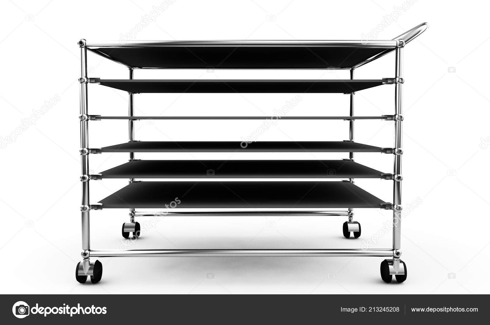 Baggage Trolley Side View Isolated White Background Render Stock Photo ...