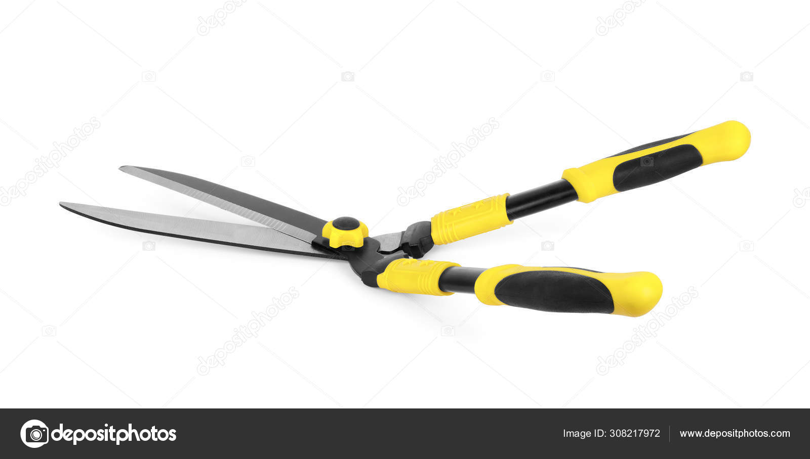 Garden scissors for pruning bushes on a white background Stock Photo by ...