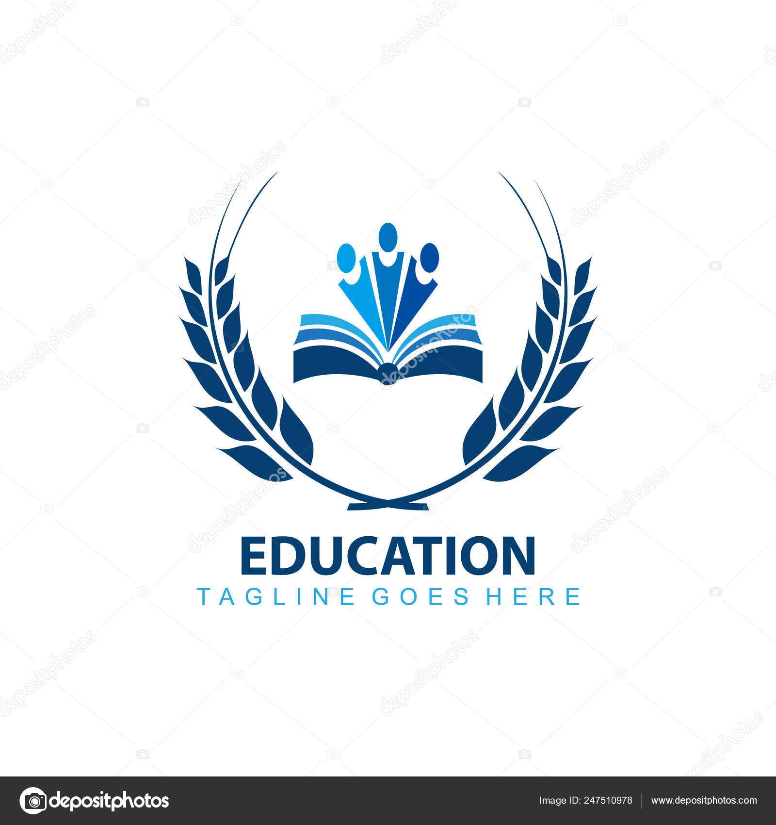 Education Vector Logo Human Book Education Logo Icon Vector Template,