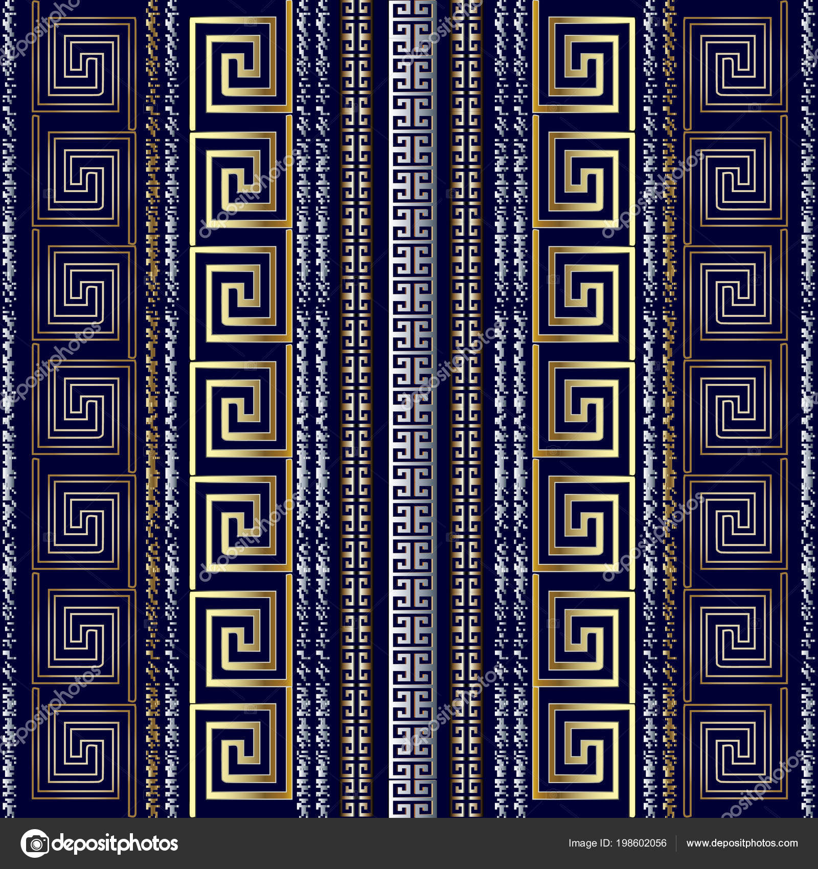 Greek modern 3d seamless pattern. Grunge striped. Stock Vector Image by ...