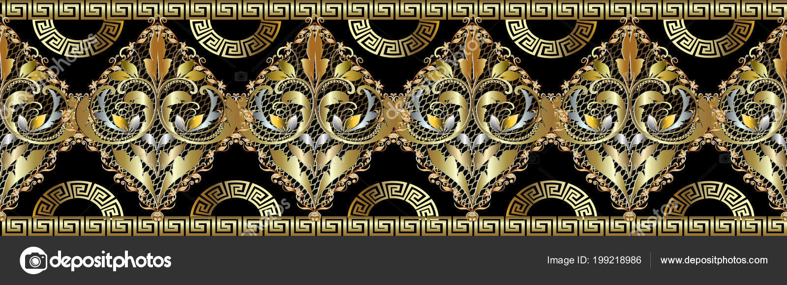 Greek Key Border Gold