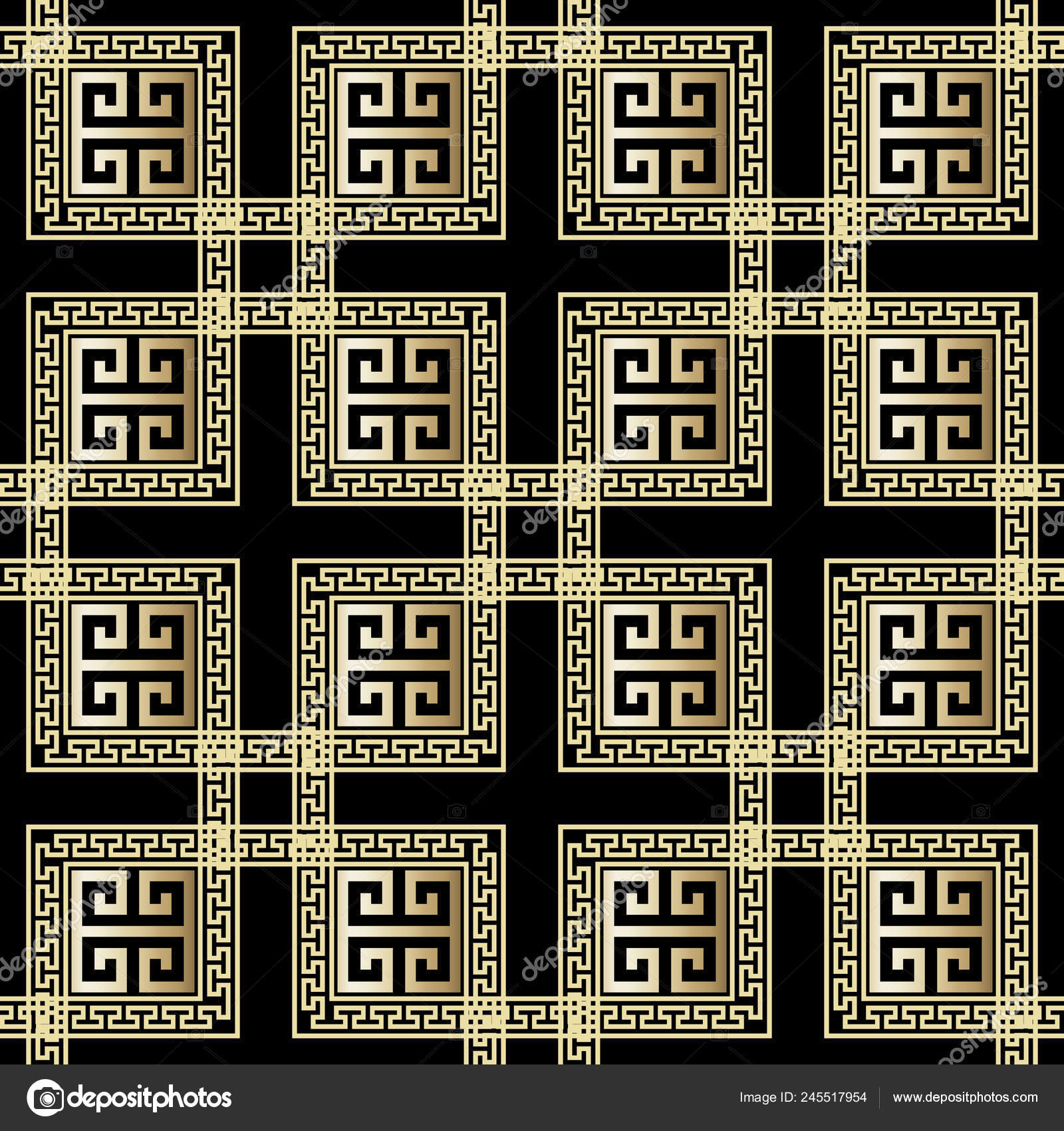 Geometric Greek Vector Seamless Pattern Ornamental Ornate Background ...