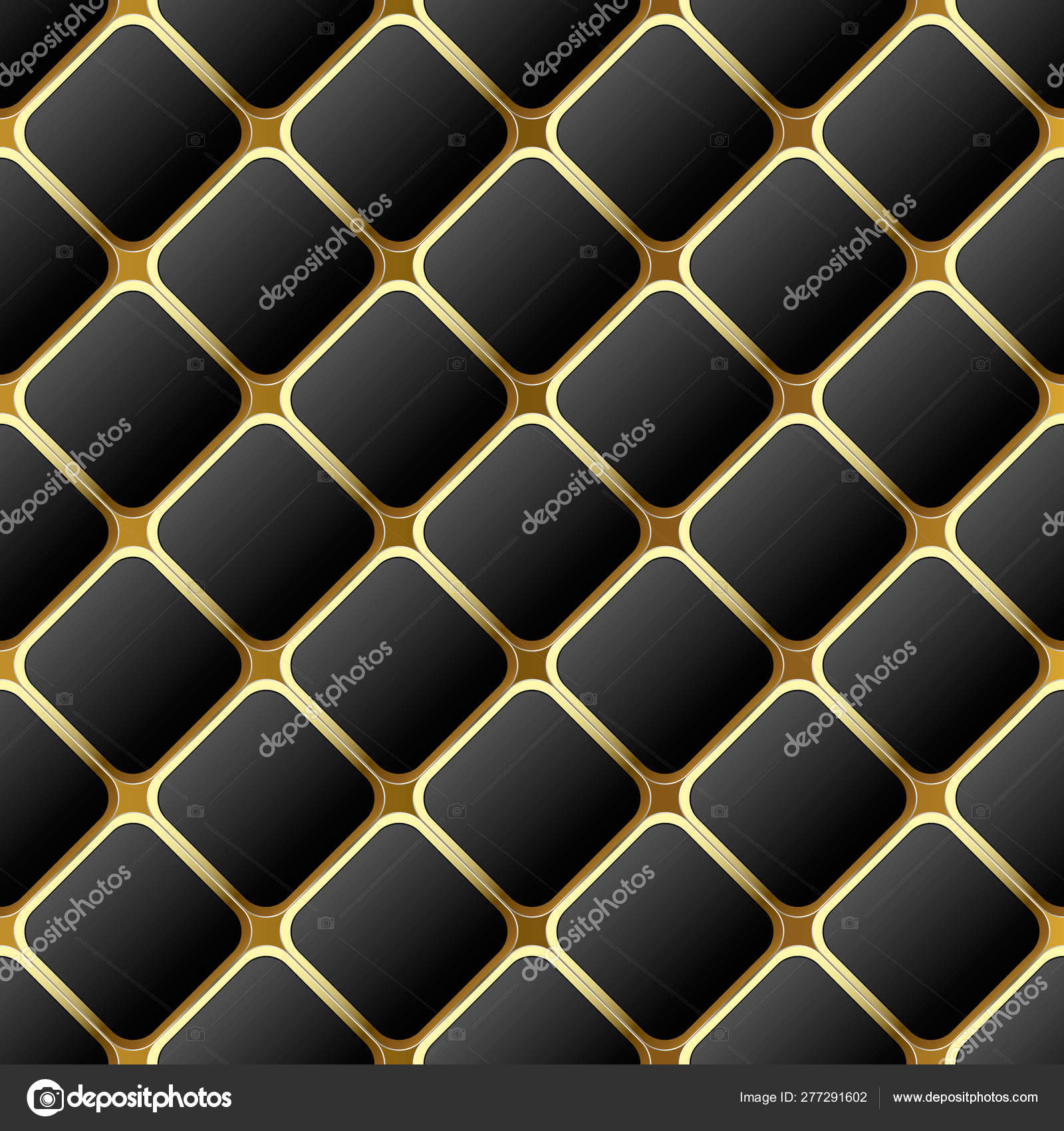 Elegant geometric black and white 3d waffle seamless pattern. Or Stock ...